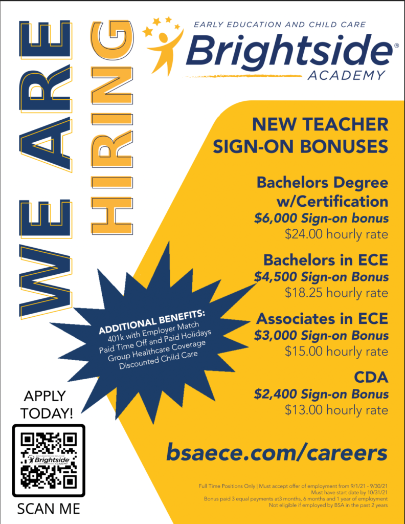 Careers | Brightside Academy - Early Education and Child Care